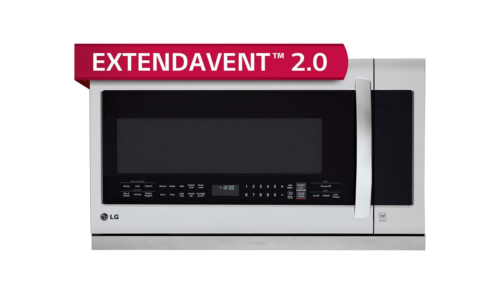 LG LMHM2237ST: 2.2 cu. ft. Over-the-Range Microwave Oven with EasyClean ...
