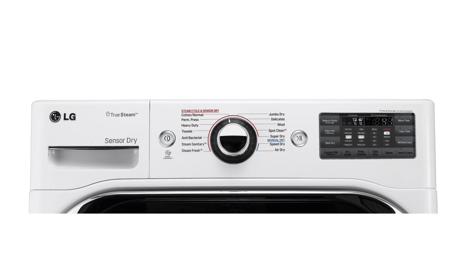 LG DLEX8100W: 9.0 cu. ft. Mega Capacity Electric Dryer w/ Steam ...