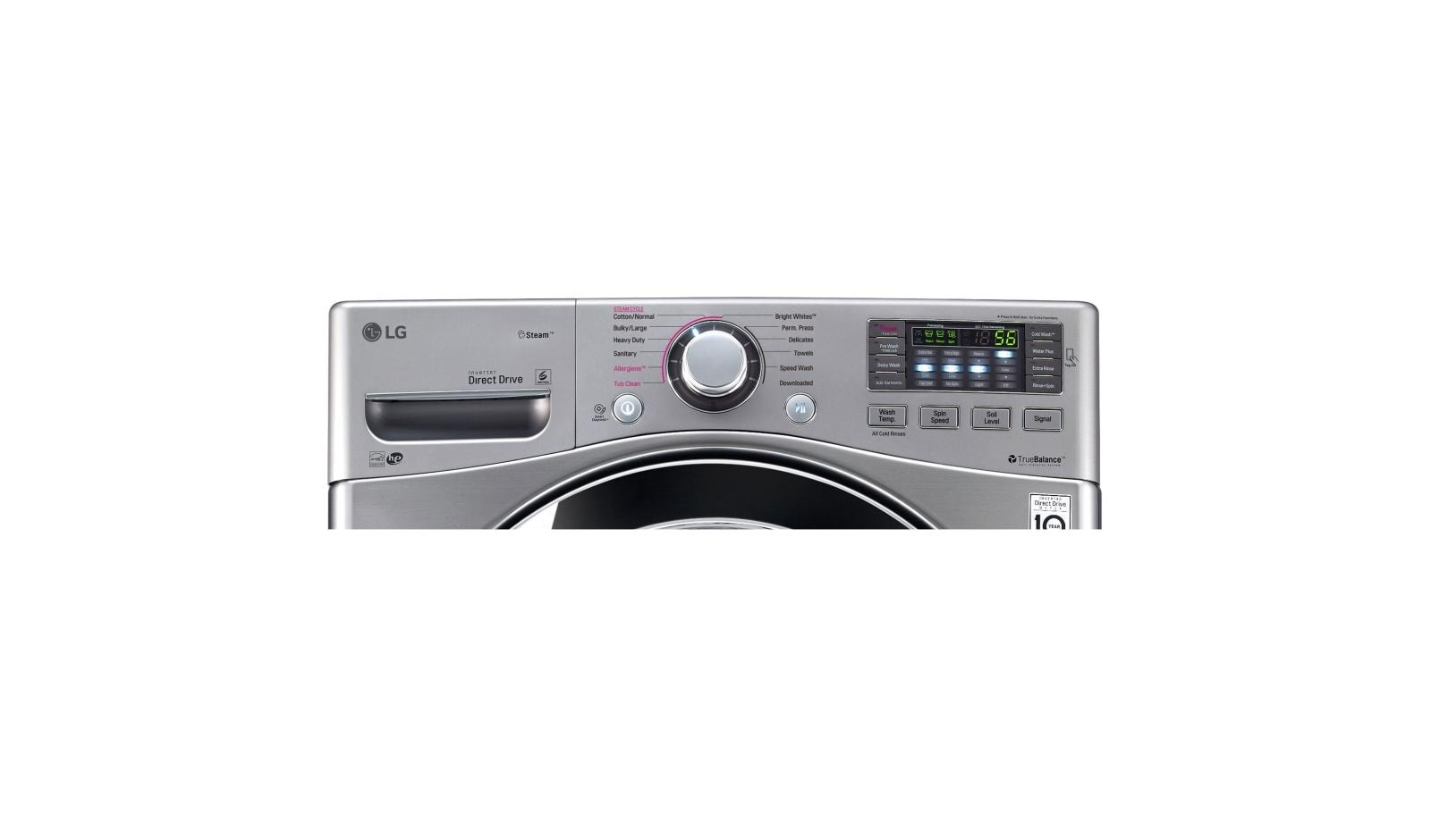 LG WM3670HVA: 4.5 cu. ft. Ultra Large Capacity with Steam Technology ...