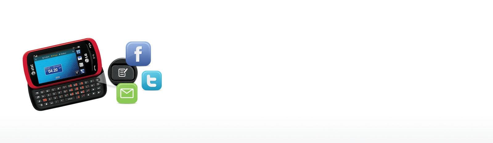 LG Xpression QWERTY Phone - C395 for AT&T | LG USA