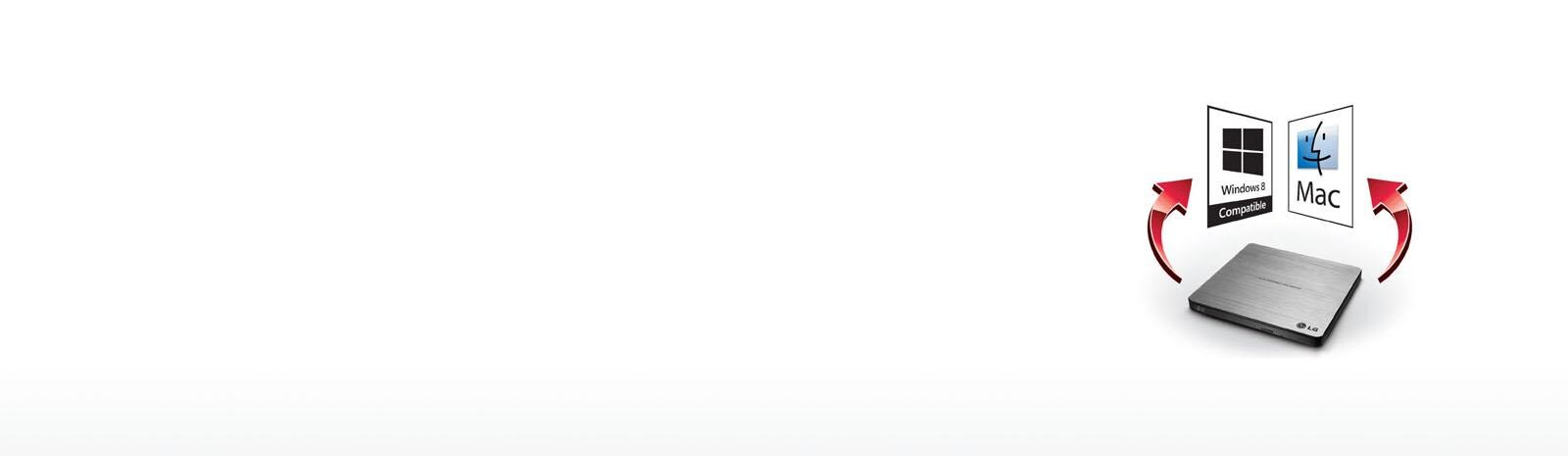 LG Super Multi Portable 8x DVD Rewriter with M-DISC™ Support (GP40NB40 ...