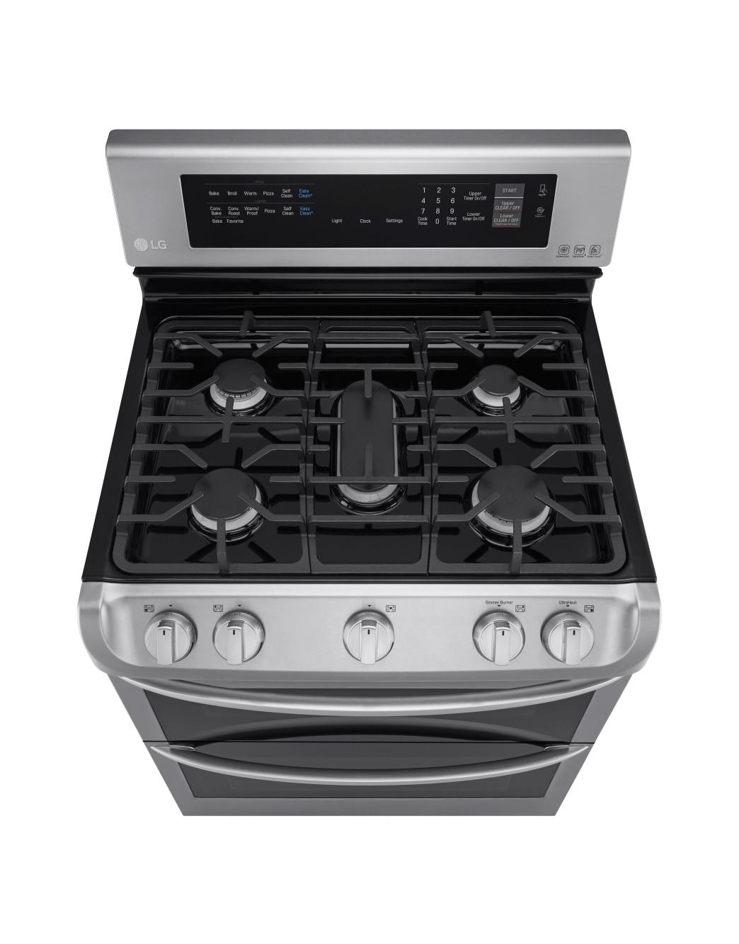 LG 6.9 cu. ft. Gas Double Oven Range with ProBake Convection® and ...