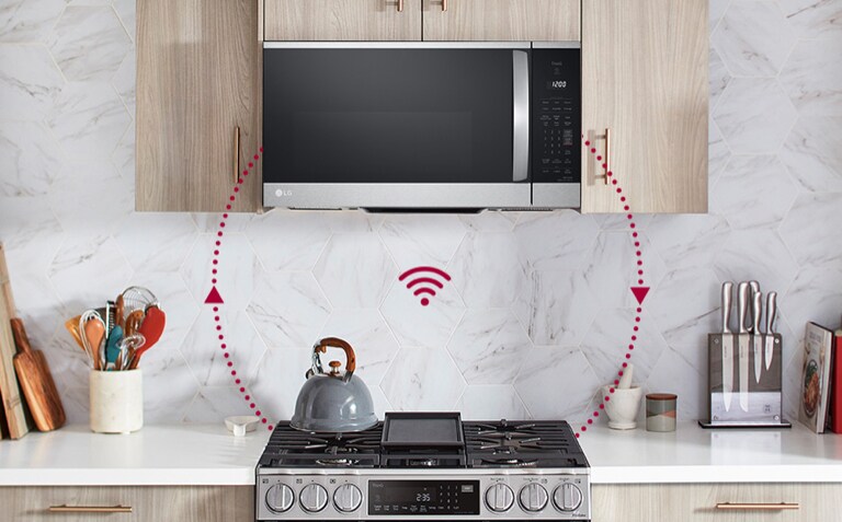LG 1.8 cu. ft. Smart Wi-Fi Enabled Over-the-Range Microwave Oven with ...