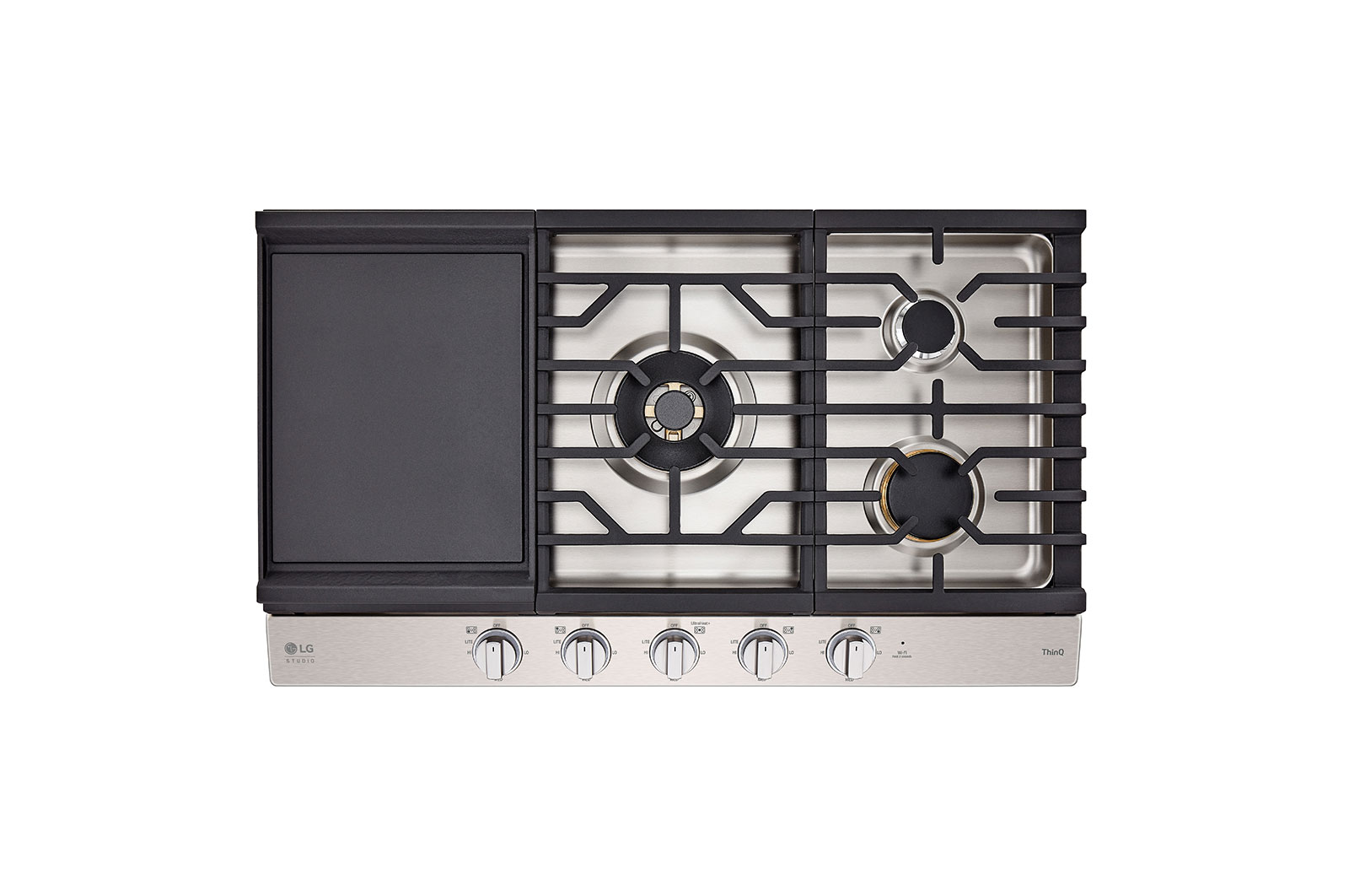 LG STUDIO 36” UltraHeat™ Gas Cooktop with EasyClean® (CBGS3628S) | LG USA