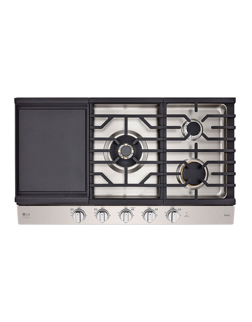 LG STUDIO 36” UltraHeat™ Gas Cooktop with EasyClean® (CBGS3628S) | LG USA