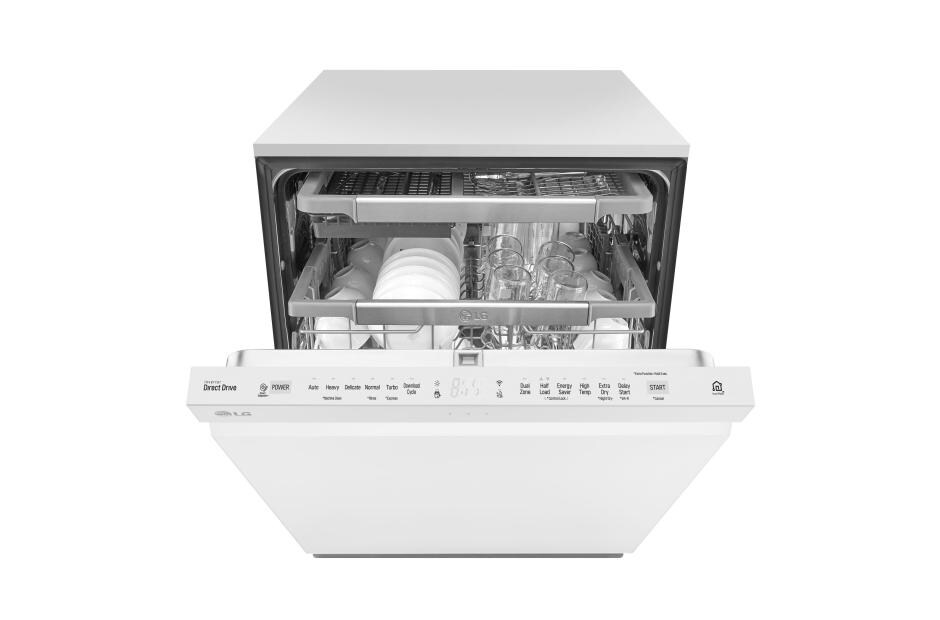 LG SIGNATURE QuadWash Top Control 24-in Smart Built-In Dishwasher ...