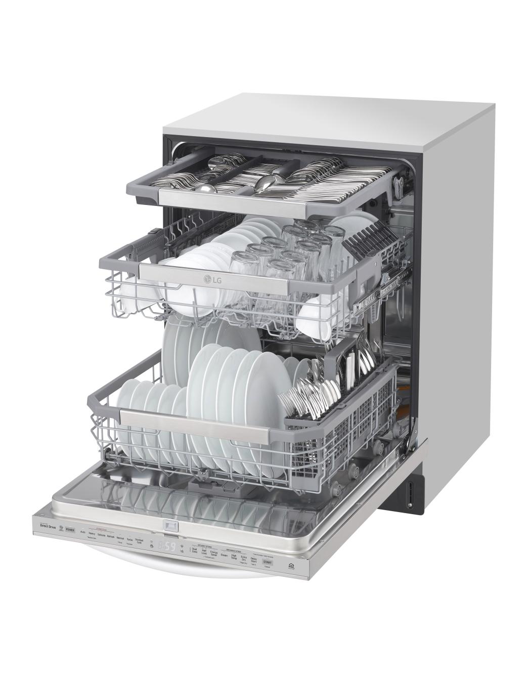 LG Top Control Dishwasher with QuadWash™ & TrueSteam® (Stainless) | LG USA