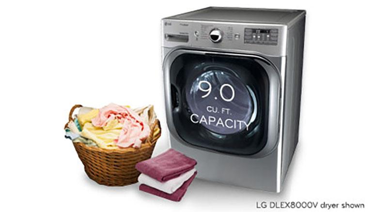 LG DLEX8000W: Mega Capacity Electric TrueSteam Dryer | LG USA