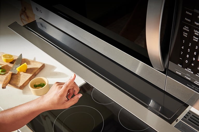 LG 2.1 cu. ft. Smart Over-the-Range Microwave with ExtendaVent® 2.0 ...