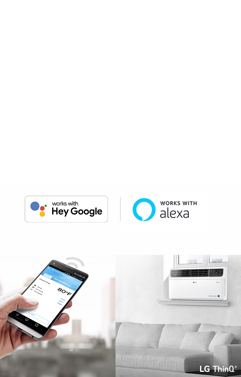 LG 10,000 BTU DUAL Inverter Smart Wi-Fi Enabled Window Air Conditioner ...