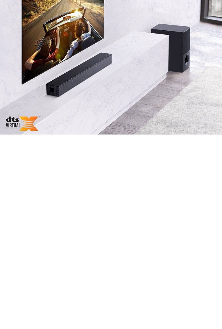 LG SNH5 4.1 Channel High Powered Sound Bar with DTS Virtual:X and AI ...