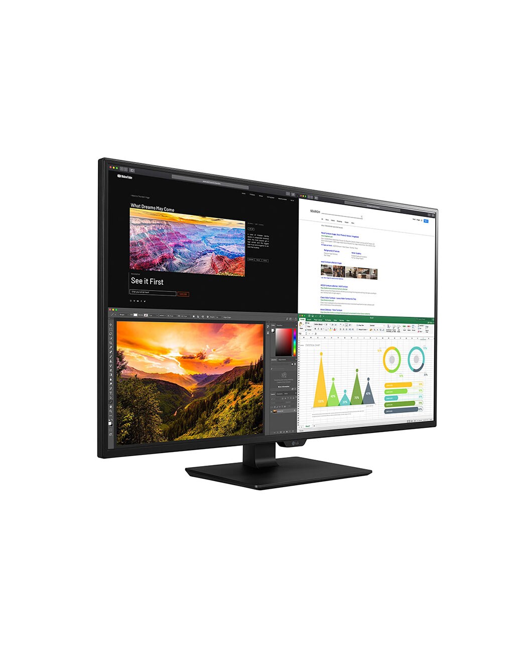 LG 43” 4K UHD IPS USB-C HDR 10 Monitor (43UN700-B) | LG USA