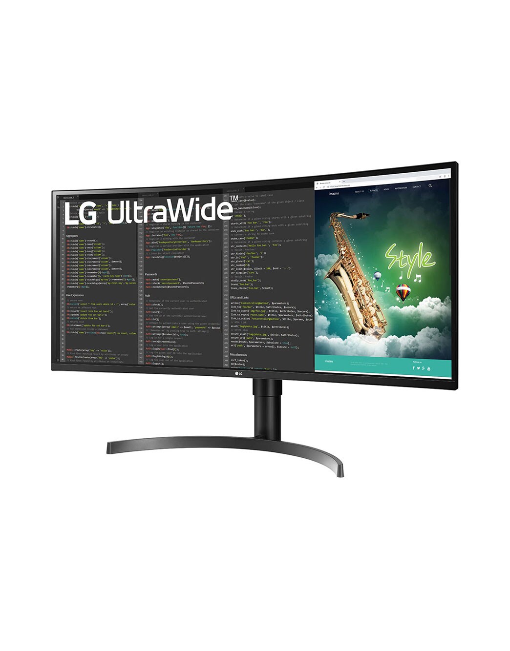 LG 35'' Curved UltraWide QHD HDR Monitor with USB Type-C (35WN75CN-B ...