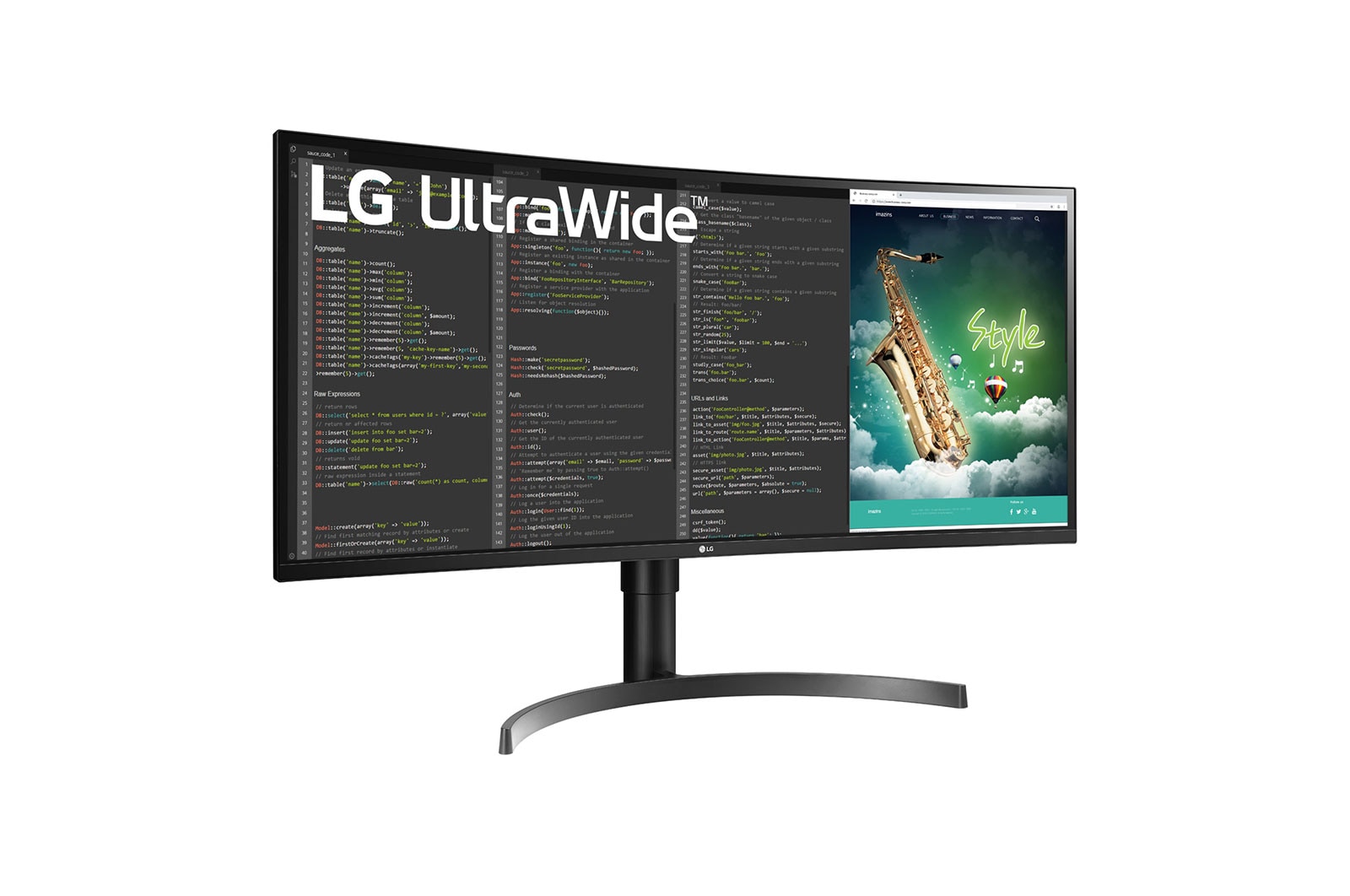 LG 35'' Curved UltraWide QHD HDR Monitor with USB Type-C (35WN75C-B ...