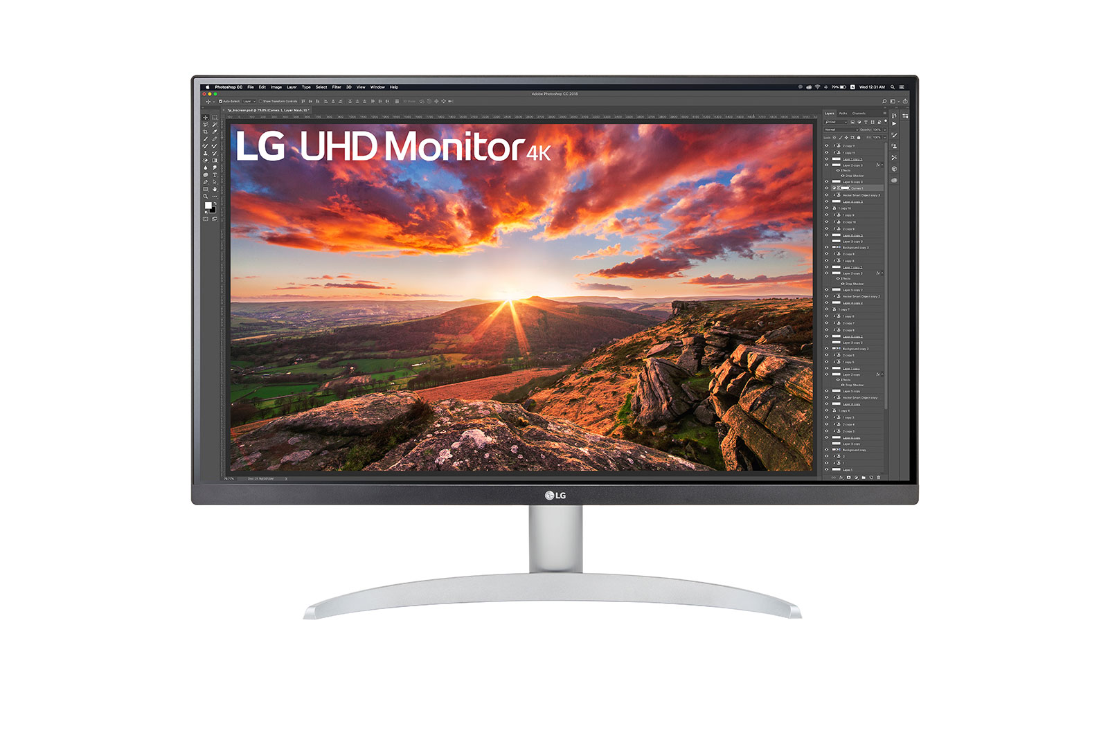 LG 27” 4K UHD DisplayHDR™ 400 IPS Monitor with USB Type-C™ (27UP80B-W ...