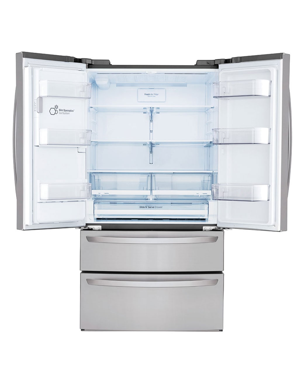 LG 28 cu.ft. Smart wi-fi Enabled French Door Refrigerator (LMXS28626S ...