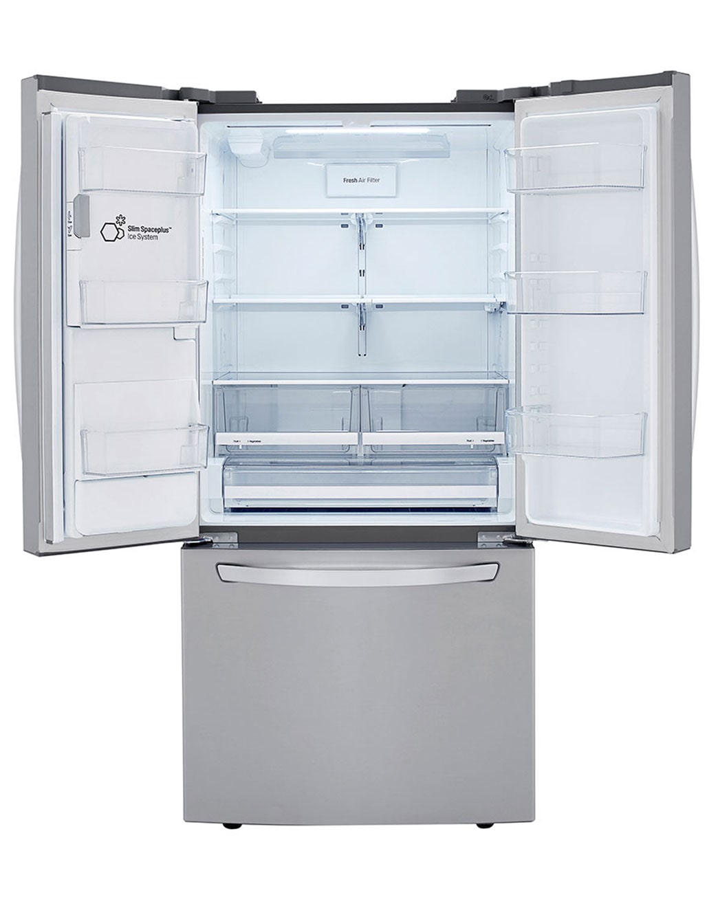 LG LRFXS2513S: 25 cu. ft. Smart French Door Refrigerator with Craft Ice ...