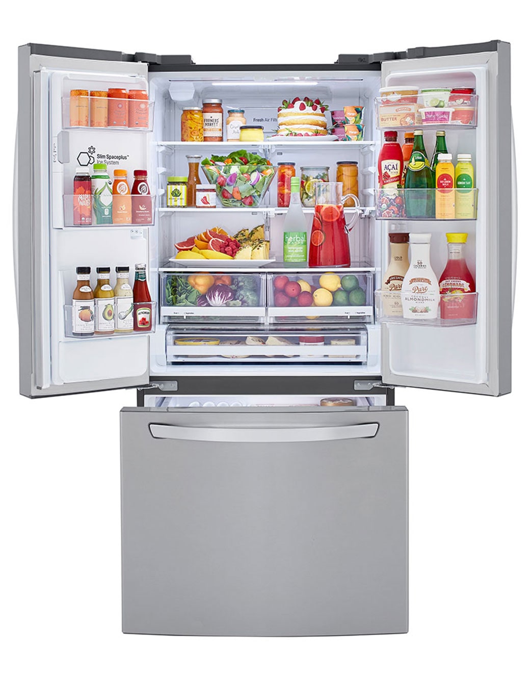 LG LRFXS2513S: 25 cu. ft. Smart French Door Refrigerator with Craft Ice ...