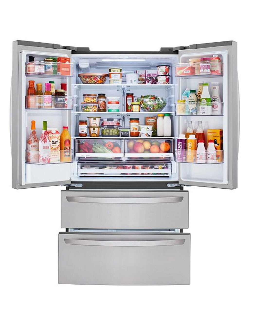 LG 29 cu. ft. French Door Refrigerator with Slim Design Water Dispenser ...