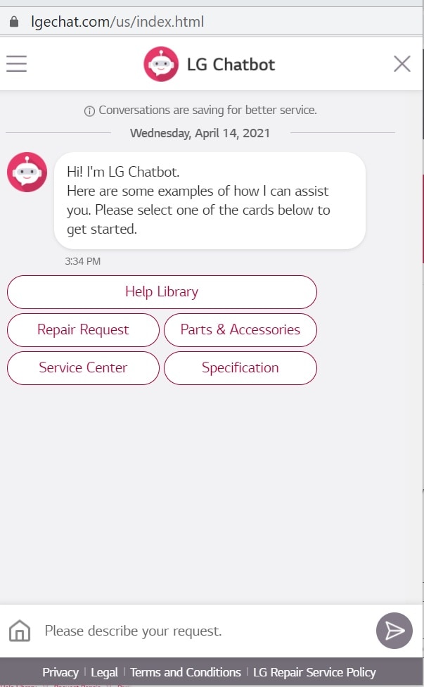 LG Chatbot: Providing answers for your questions 24/7 | LG USA Support