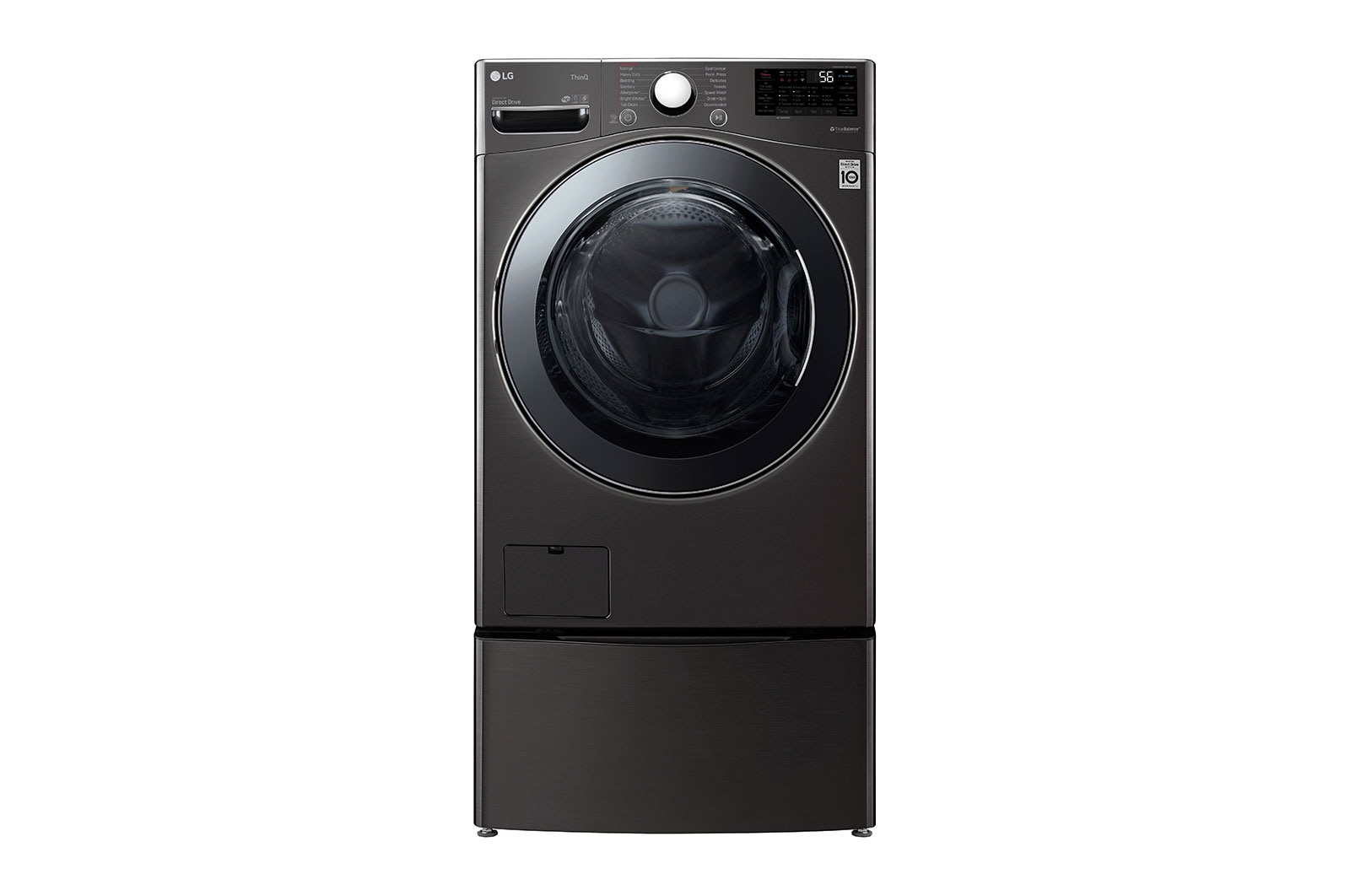 LG WM3998HBA: 4.5 cu.ft. Smart wi-fi Enabled All-In-One Washer/Dryer ...