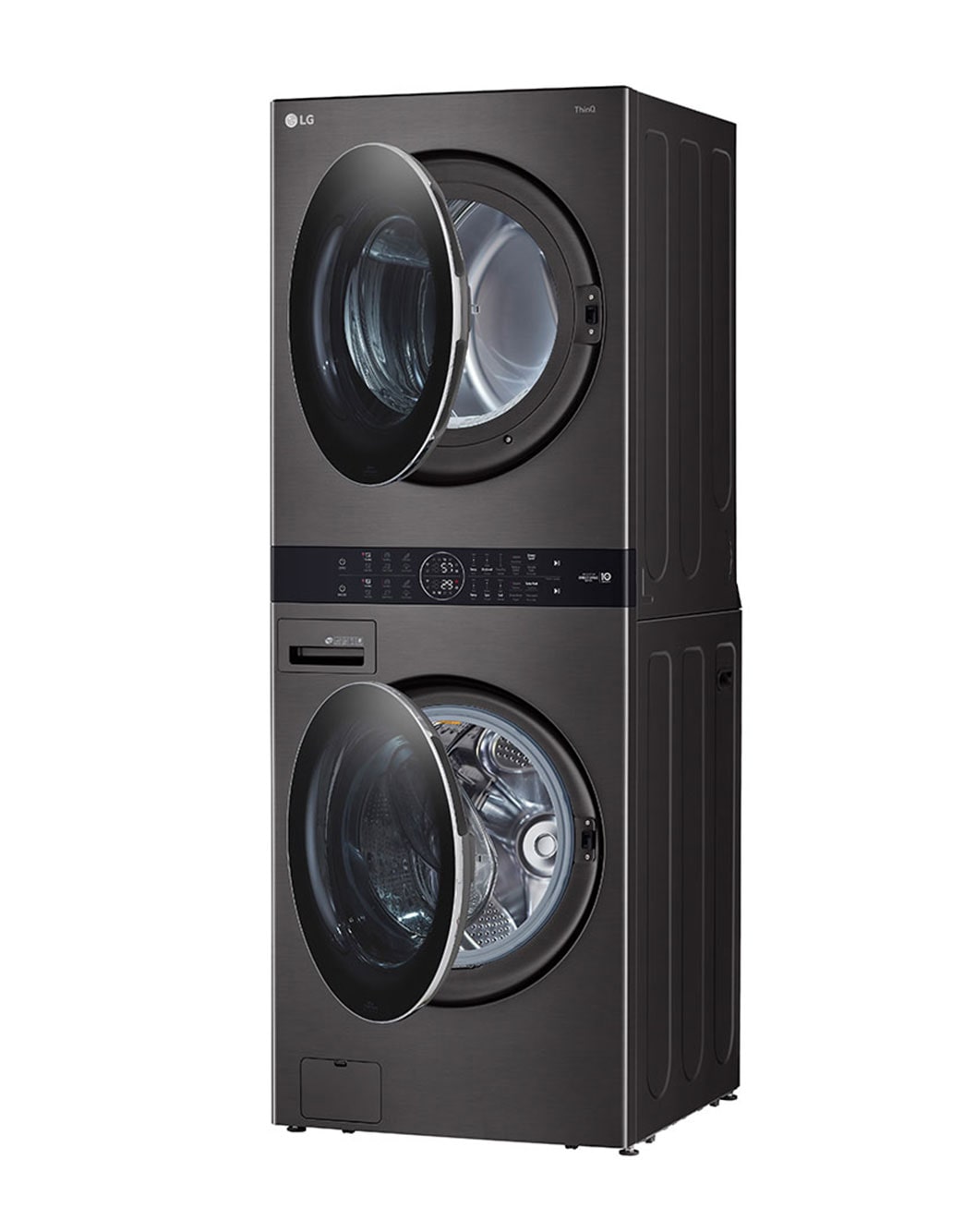 LG Front Load WashTower™ Washer & Gas Dryer (Black) | LG USA