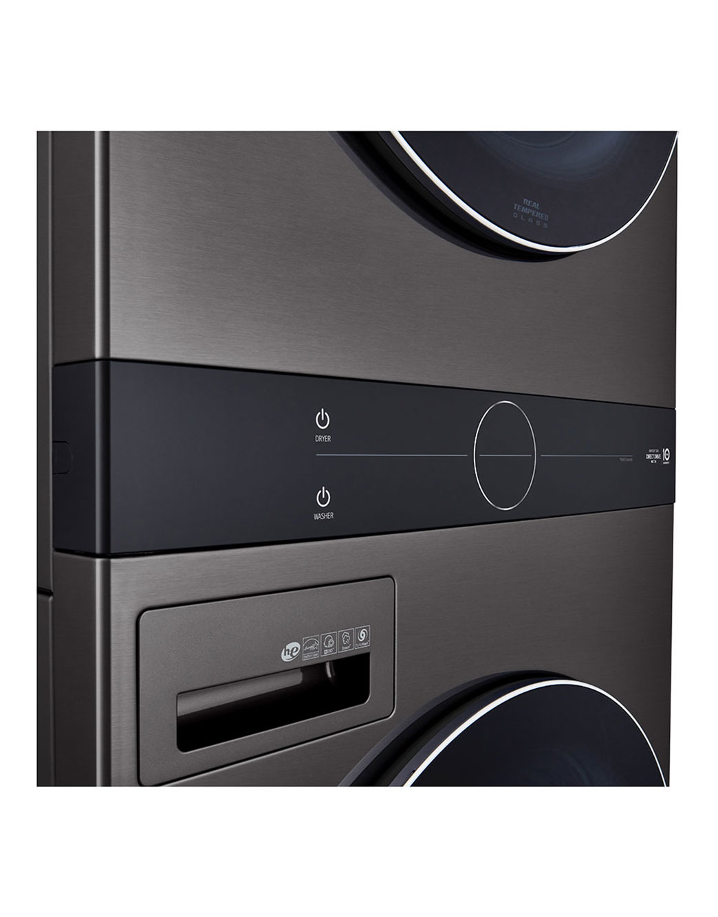 LG Front Load WashTower™ Washer & Gas Dryer (Black) | LG USA