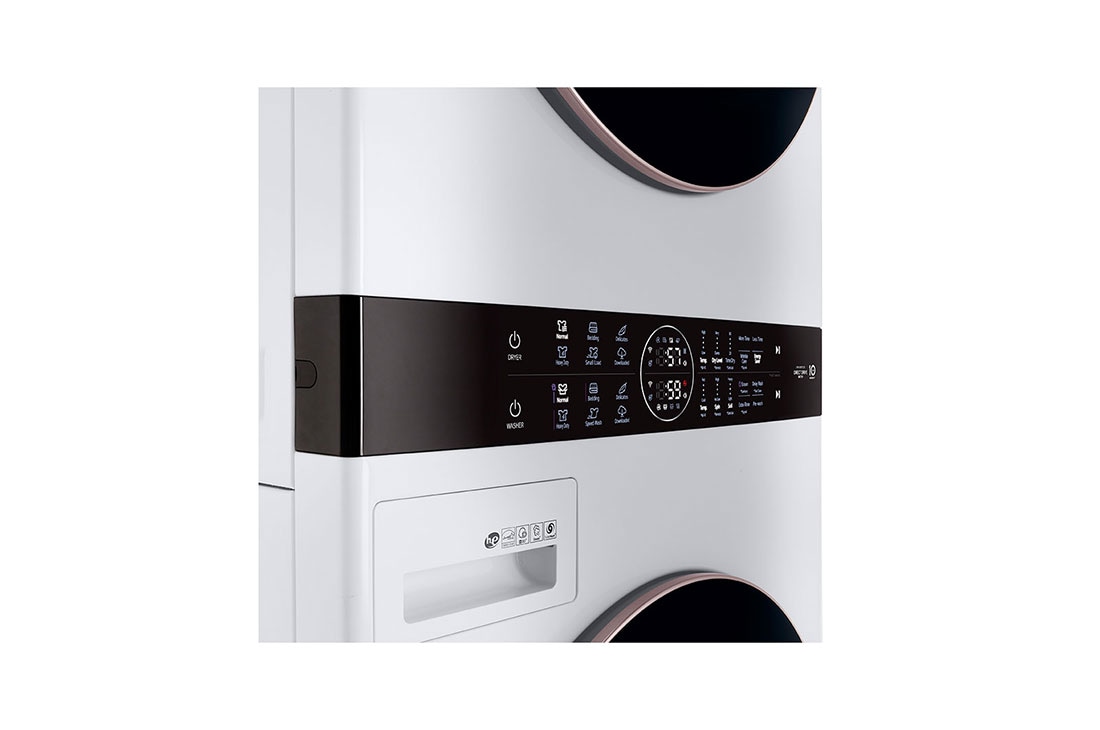 LG Single Unit Front Load WashTower with Center Control 4.5 Cu. ft. Washer and 7.4 Cu. ft. Gas Dryer WKG101HWA