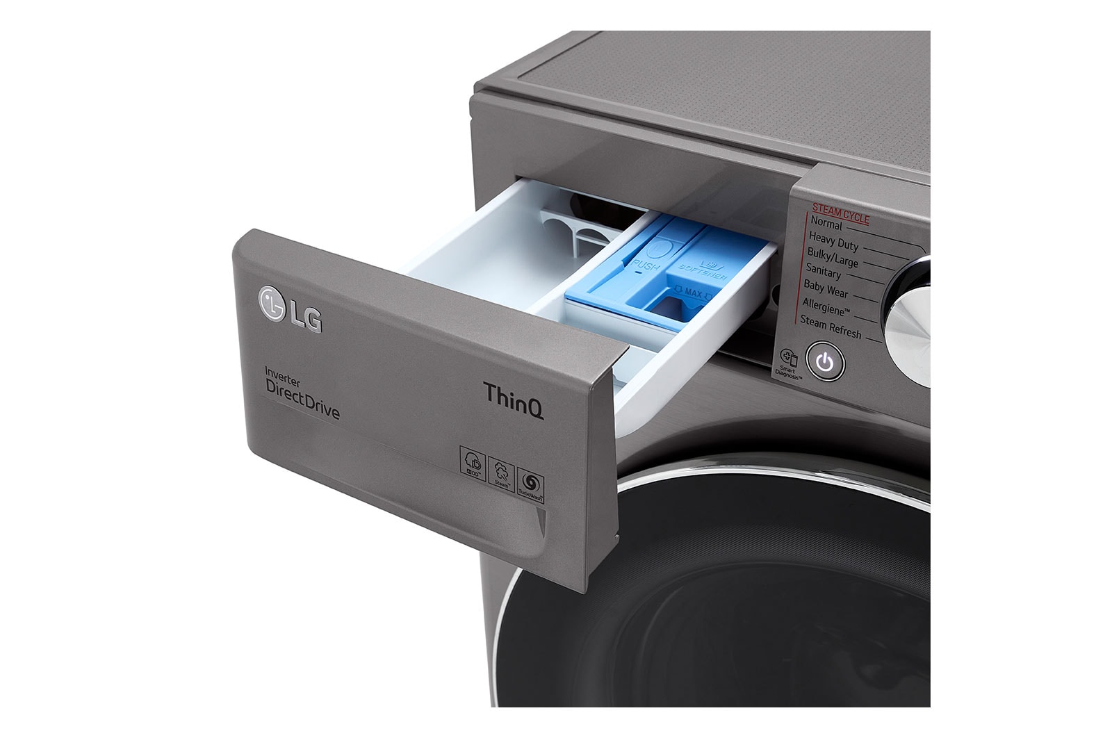 LG WM3555HVA: 2.4 cu.ft. Smart wi-fi Enabled Compact Front Load All-In ...