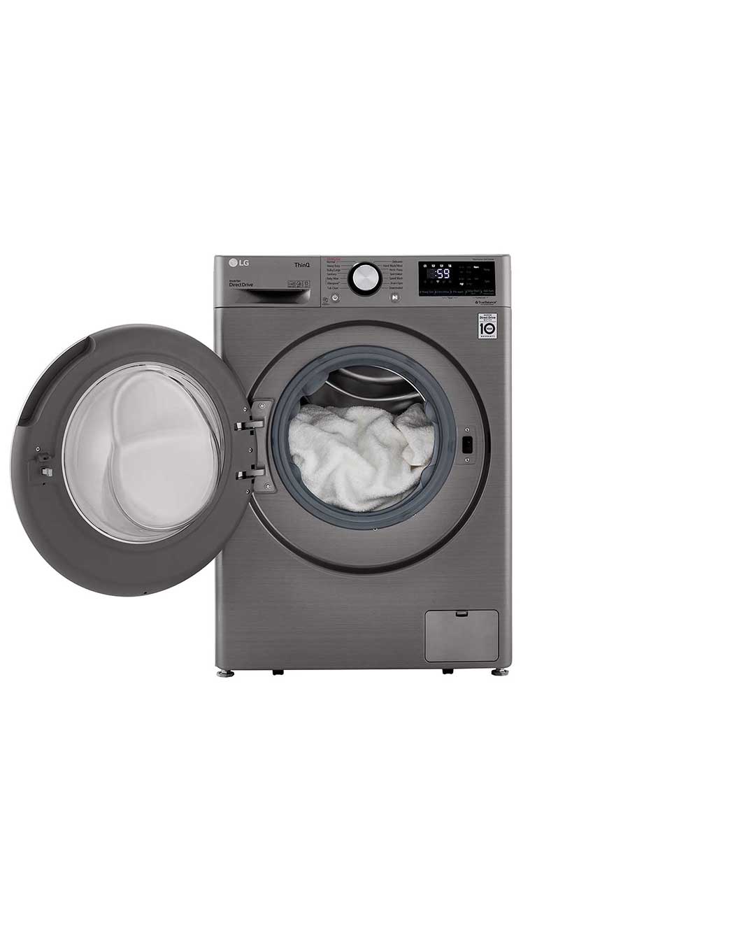 LG WM1455HVA: 2.4 cu.ft. Smart wi-fi Enabled Compact Front Load Washer ...