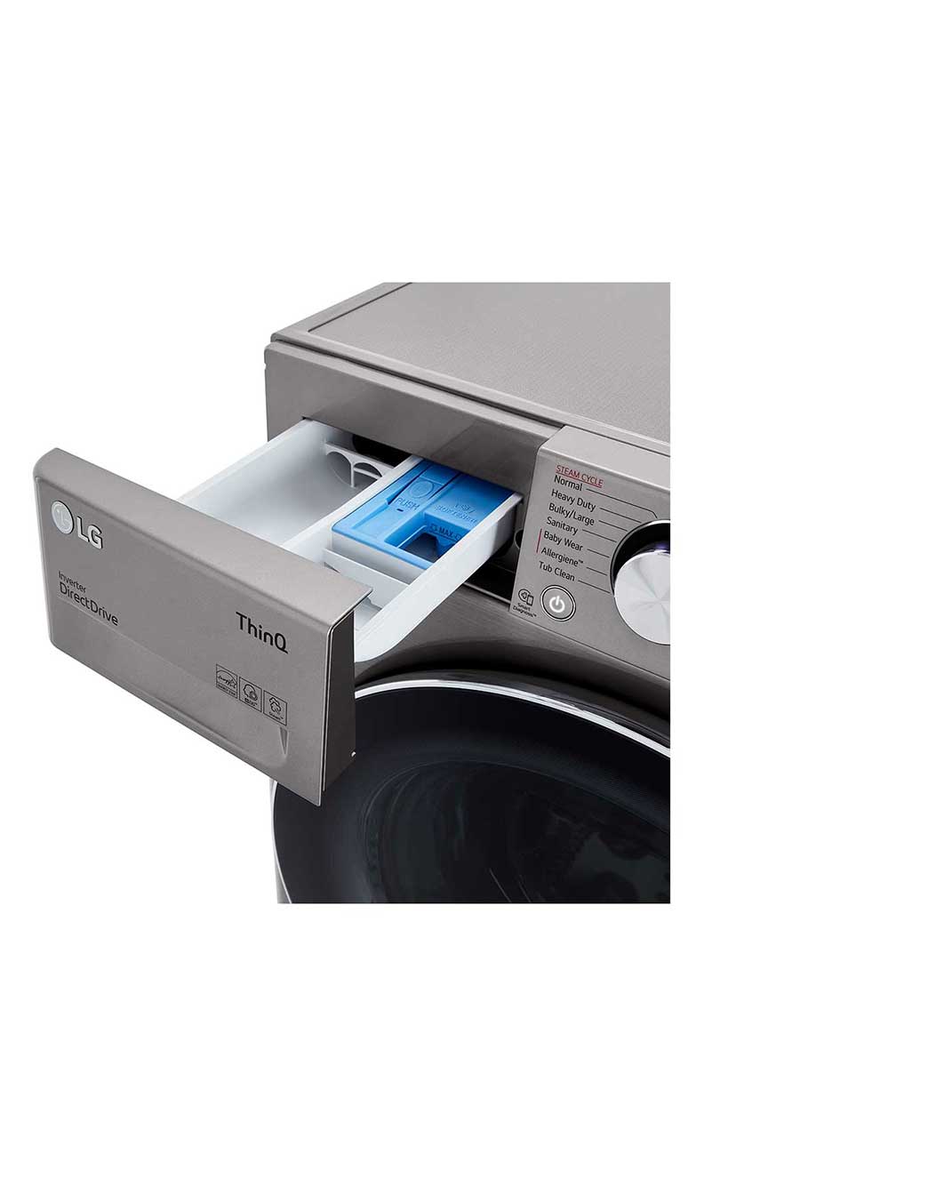 LG WM1455HVA: 2.4 cu.ft. Smart wi-fi Enabled Compact Front Load Washer ...