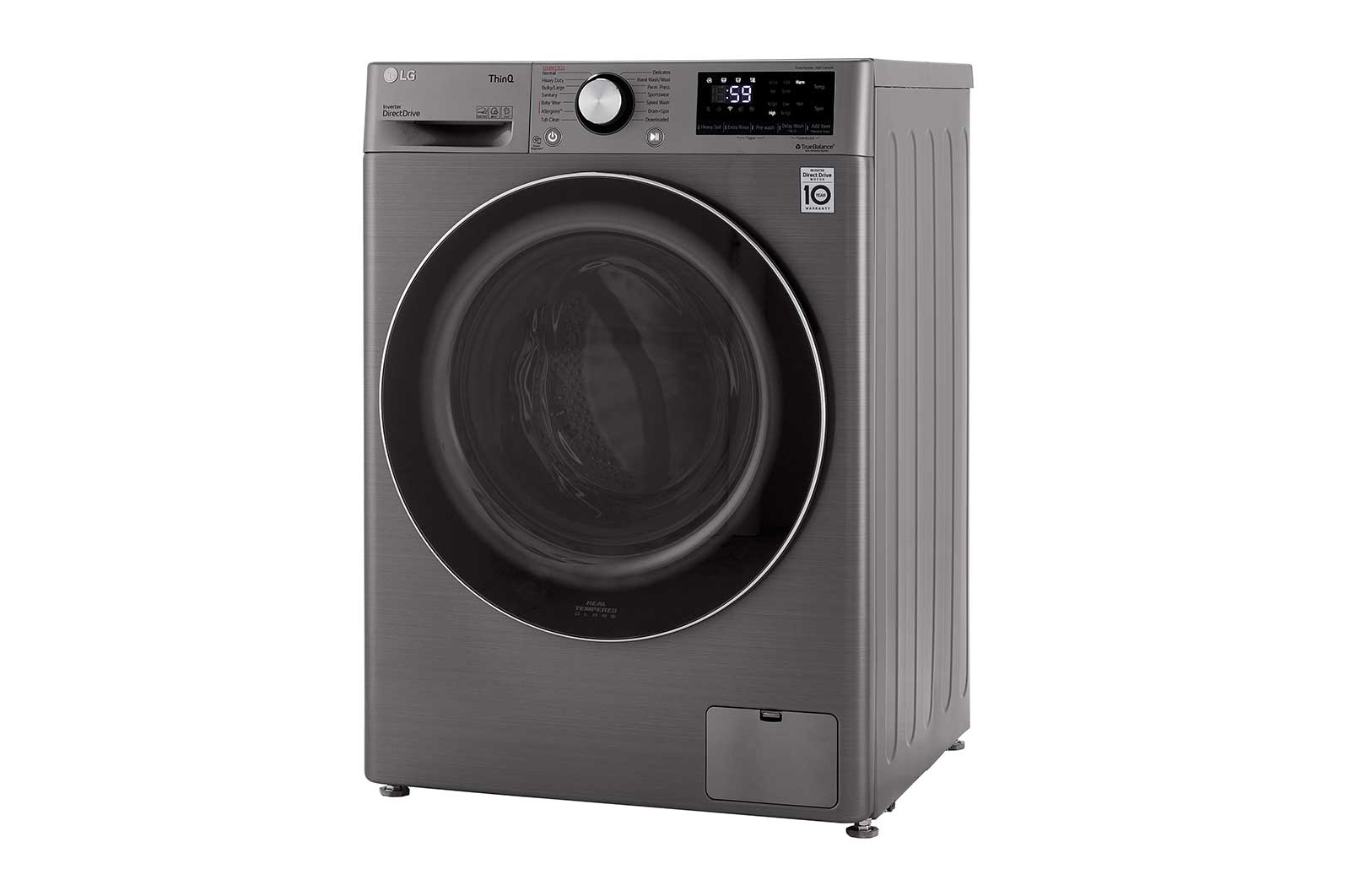 LG WM1455HVA: 2.4 cu.ft. Smart wi-fi Enabled Compact Front Load Washer ...