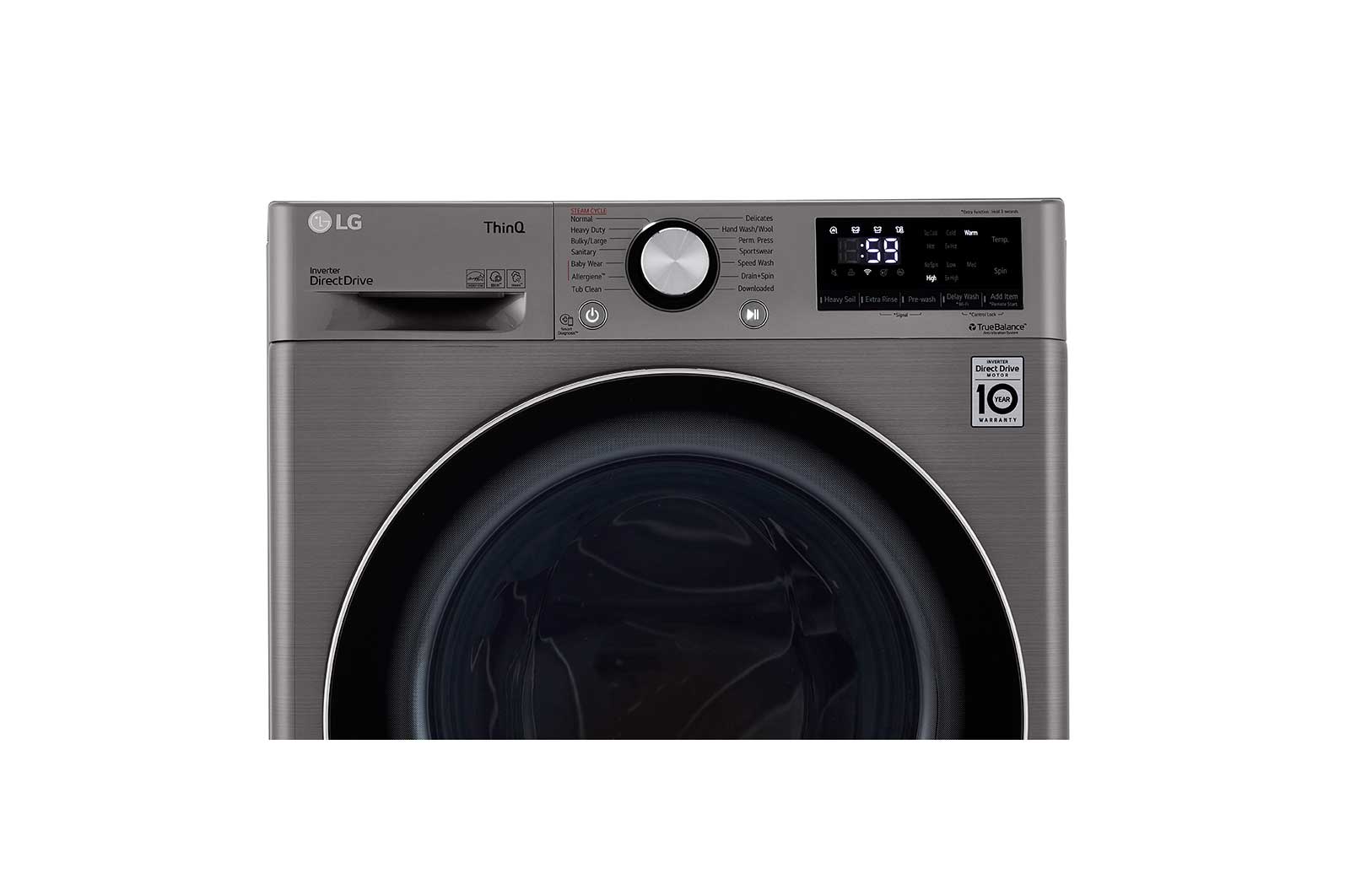 LG WM1455HVA: 2.4 cu.ft. Smart wi-fi Enabled Compact Front Load Washer ...