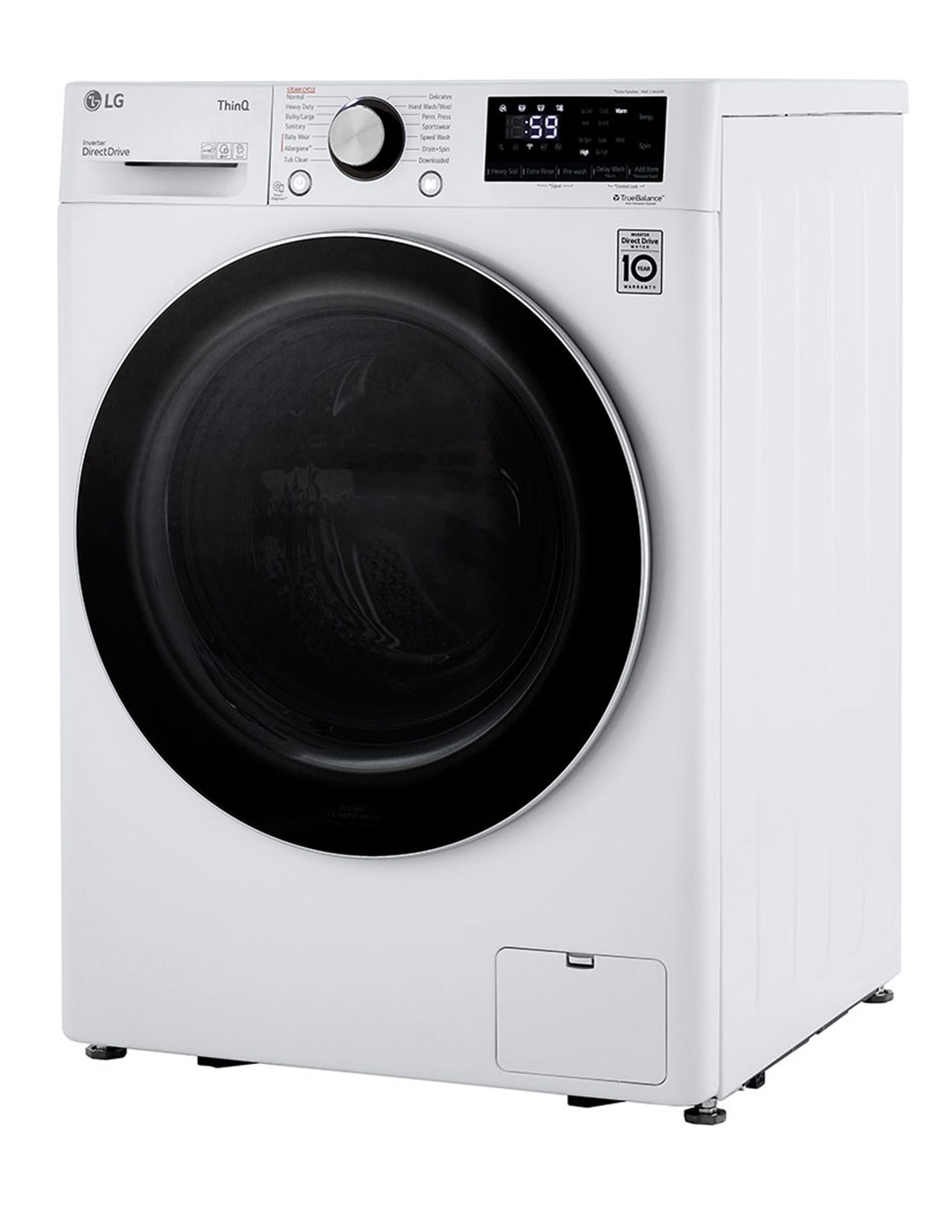 LG WM1455HWA: 2.4 cu.ft. Smart wi-fi Enabled Compact Front Load Washer ...
