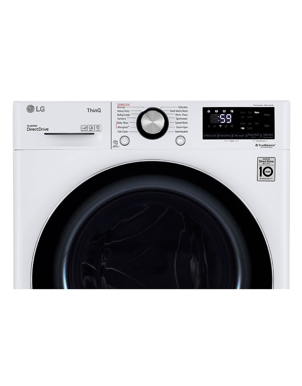 LG WM1455HWA: 2.4 cu.ft. Smart wi-fi Enabled Compact Front Load Washer ...