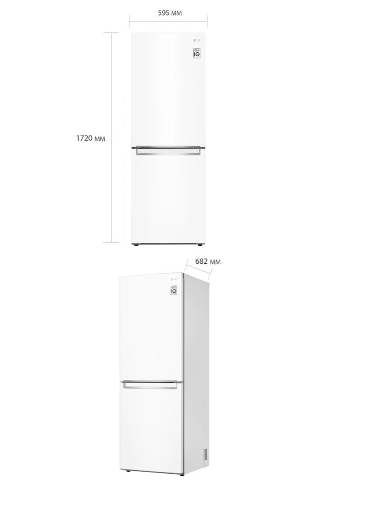 LG Объем 306 л | Холодильник LG с нижней морозильной камерой| Белый ...