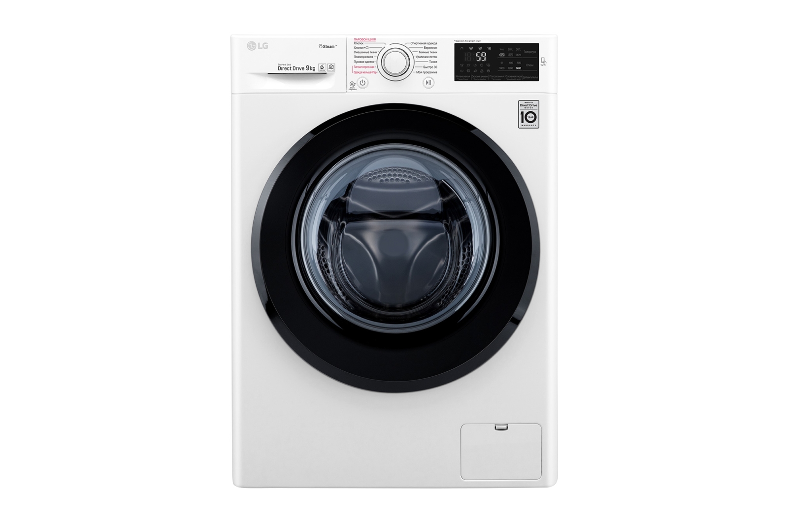 LG Стиральная машина LG с фронтальной загрузкой, 9 кг, Стирка с паром ...